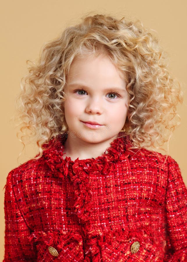 Portrait of Little Model Girl Stock Image - Image of child, style ...