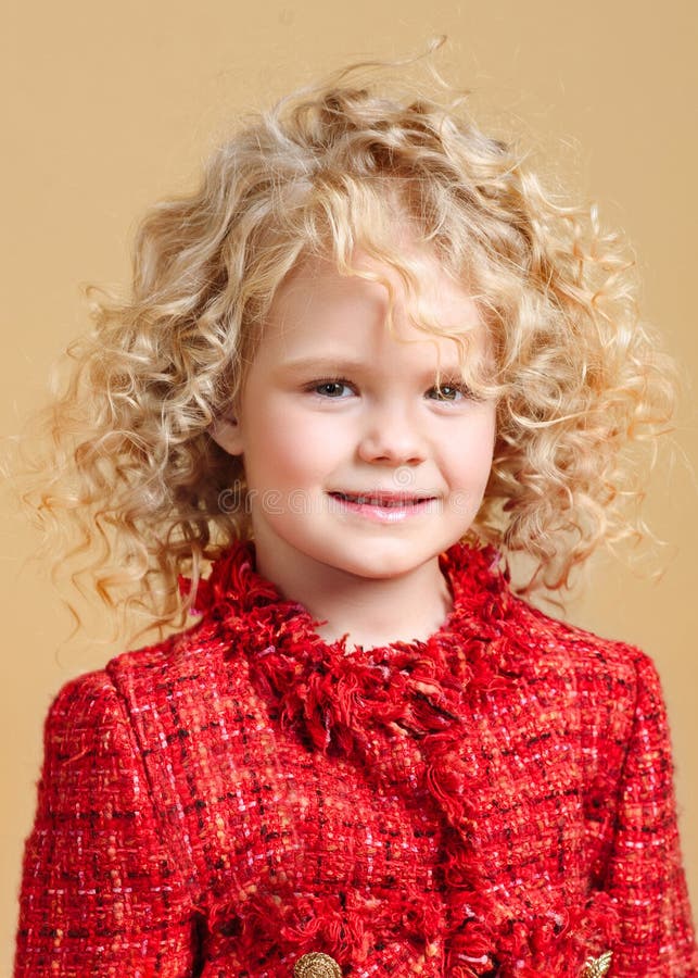Portrait of Little Model Girl Stock Image - Image of little, daughter ...