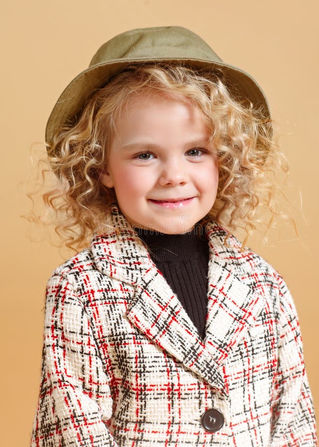 Portrait of Little Model Girl Stock Photo - Image of stylist, adorable ...