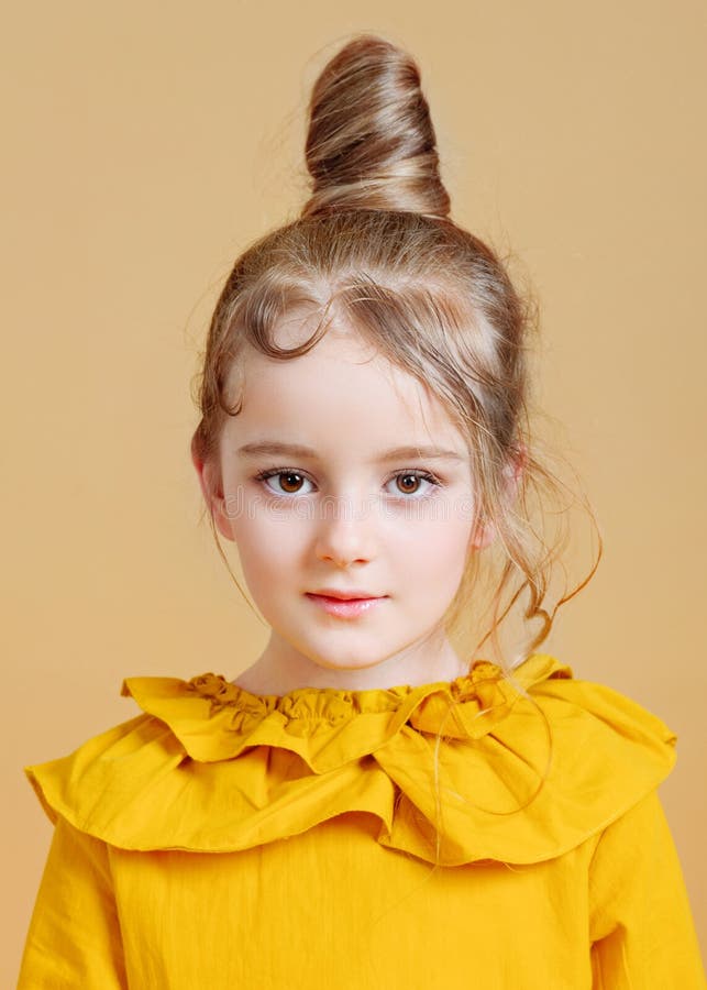 Portrait of Little Model Girl Stock Photo - Image of daughter ...