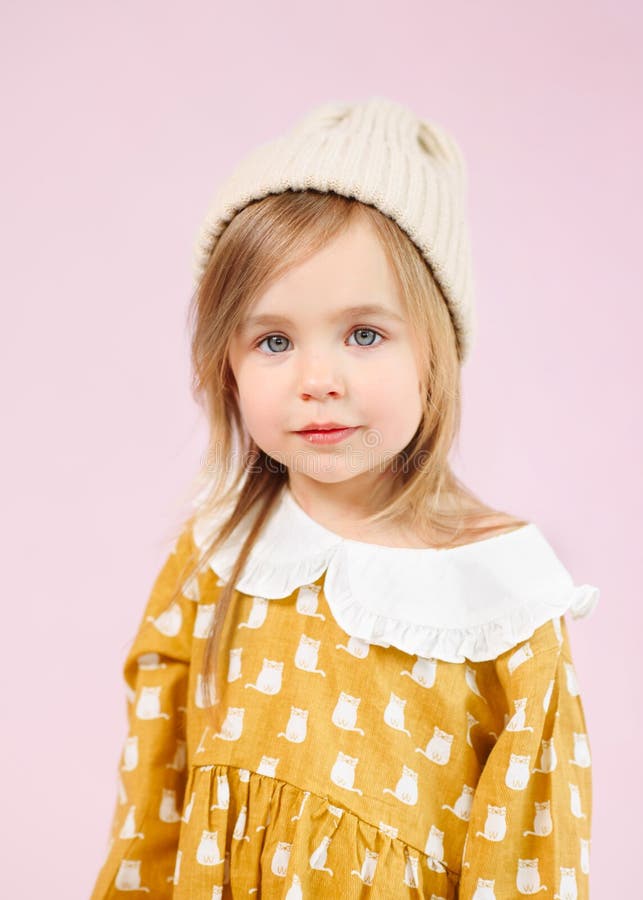 Portrait of Little Model Girl Stock Image - Image of happiness, family ...