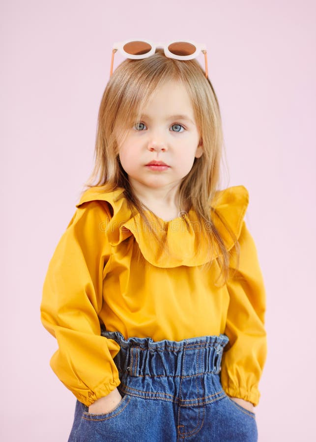 Portrait of Little Model Girl Stock Image - Image of daughter, family ...