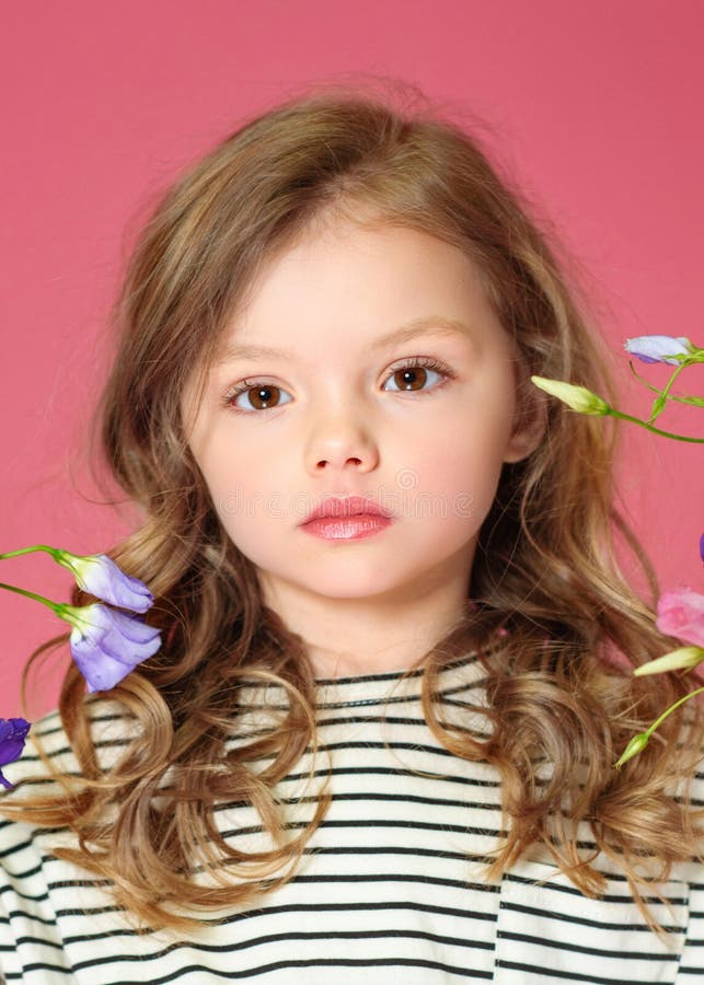 Portrait of Little Model Girl Stock Image - Image of daughter, little ...