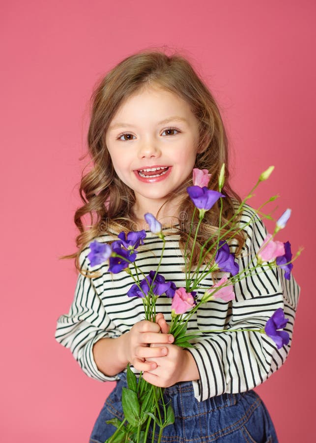 Portrait of Little Model Girl Stock Photo - Image of happiness, spring ...