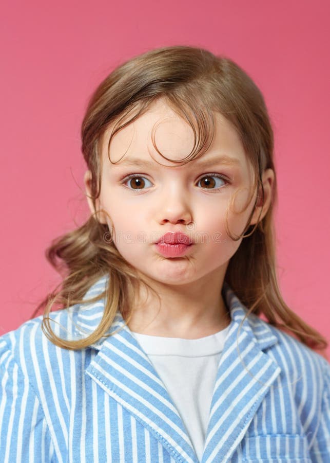 Portrait of Little Model Girl Stock Photo - Image of stylist, hairstyle ...