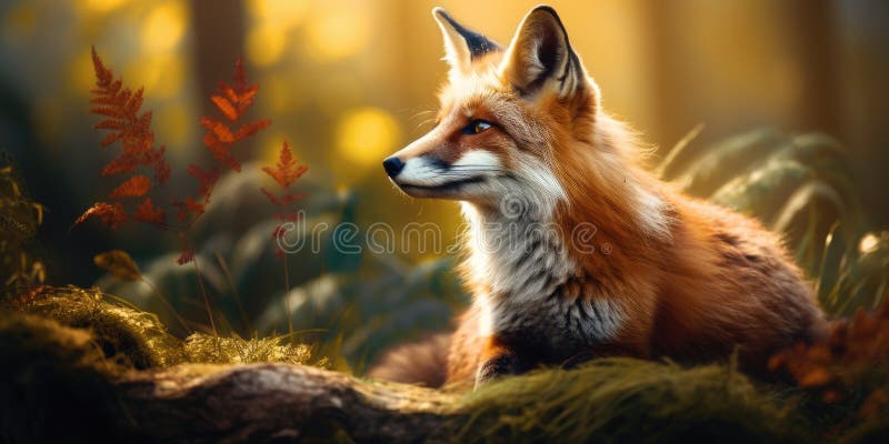 Portrait of Lovely Fox in the Nature, Wildlife and Nature Concept Stock ...