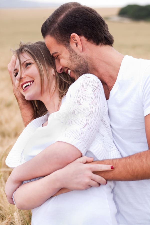 Happy Lovers Hug Each Other Stock Image - Image of person, casual: 12267753