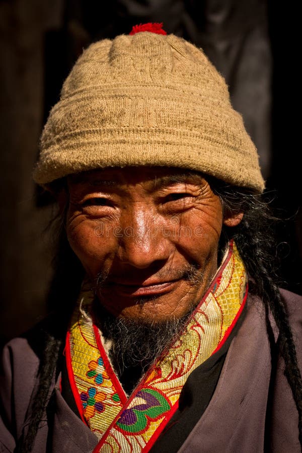 Portrait of a Lovely Man from Tibet Editorial Stock Photo - Image of ...