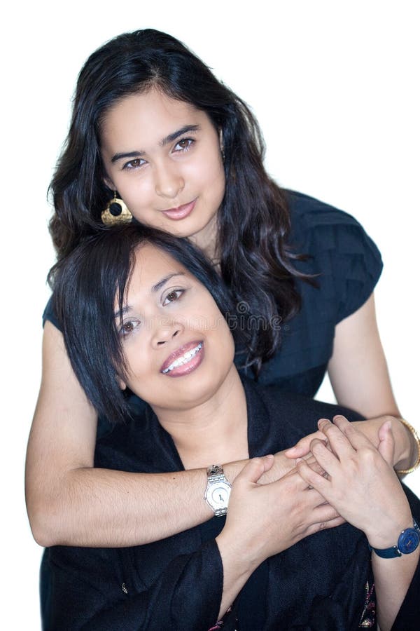 Portrait of Lovely Mother and Daughter Stock Photo - Image of camera ...