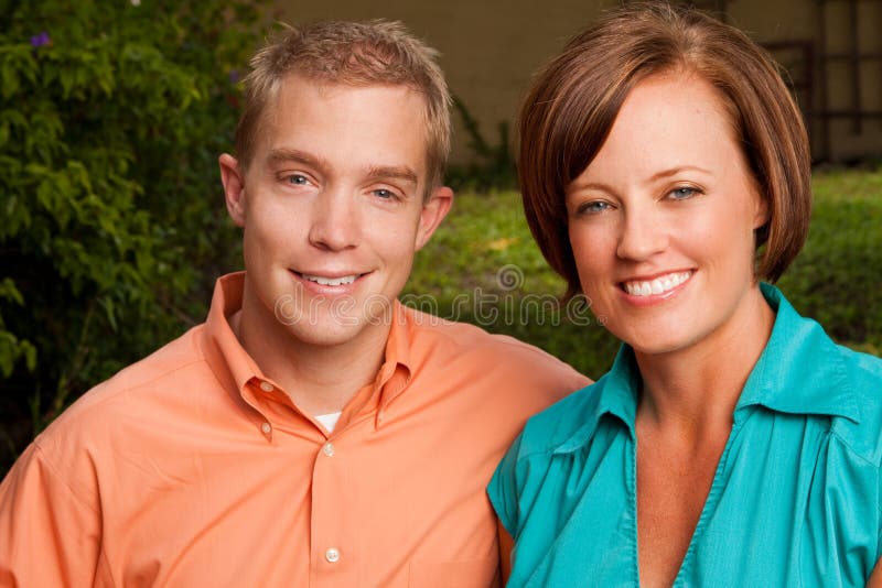 Portrait of a Loving Couple Smiling. Stock Image - Image of ...