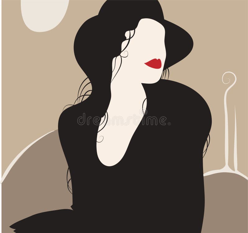 Madame stock vector. Illustration of feminine, beautiful - 19598651