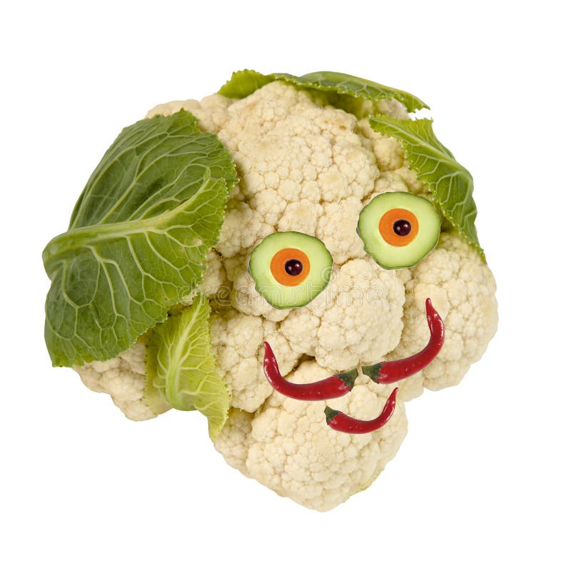 Smiling food face stock photo. Image of broccoli, nose - 2328740