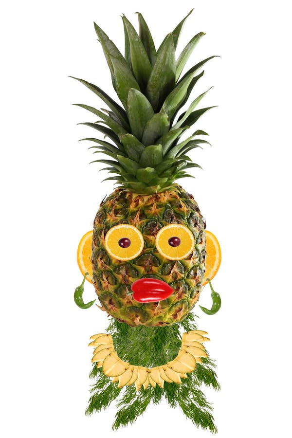 Portrait Made of Vegetables and Fruits Stock Photo - Image of portrait ...