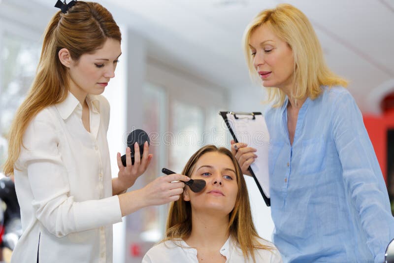 Portrait make up training stock photo. Image of collection - 203370880