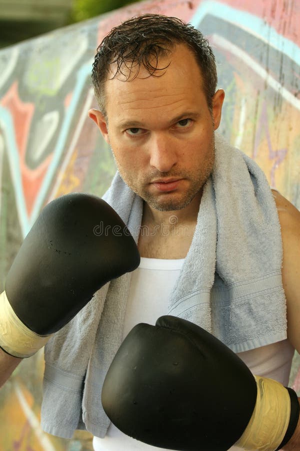 Portrait of male boxer stock photo. Image of fitness - 10386700