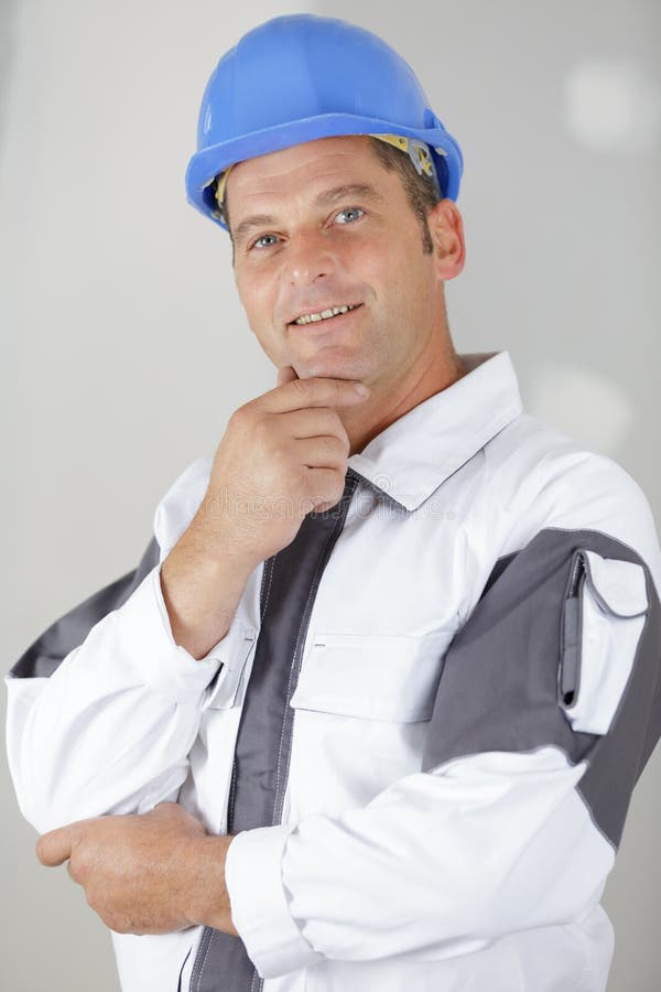 Portrait male builder stock image. Image of gold, concept - 188228667