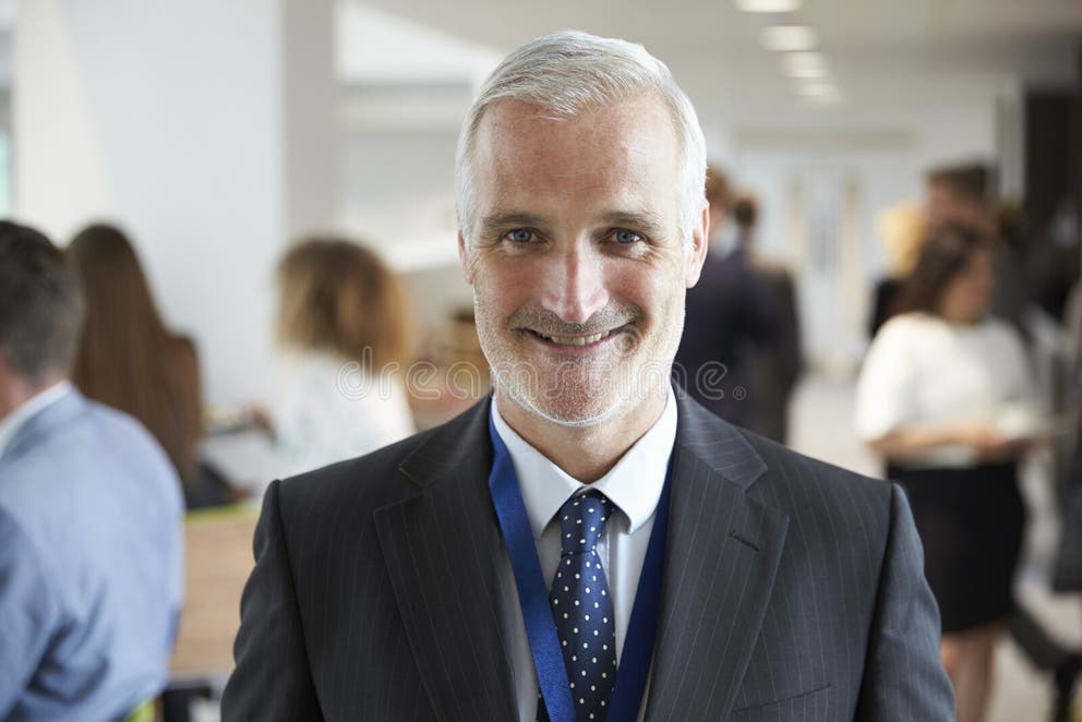 Portrait of Male Delegate during Break at Conference Stock Image ...