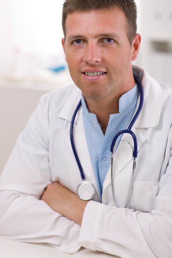 Portrait of male doctor stock image. Image of career, face - 7675229