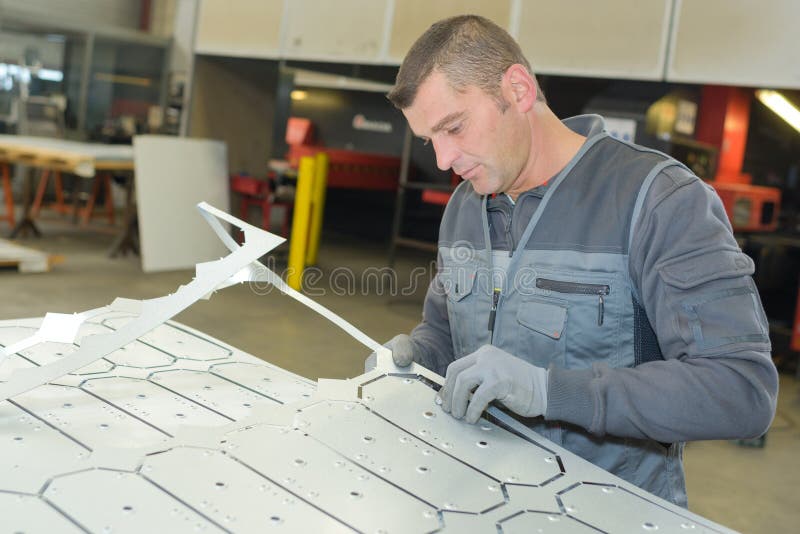 Portrait Male Factory Worker Stock Photo - Image of engineer, moulding ...