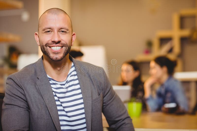 Portrait of Male Graphic Designer Smiling Stock Image - Image of ...