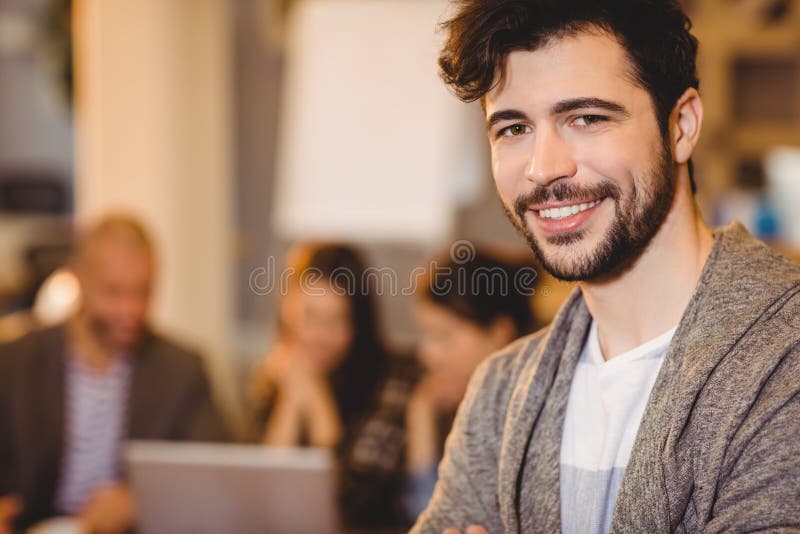 Portrait of Male Graphic Designer Smiling Stock Image - Image of young ...