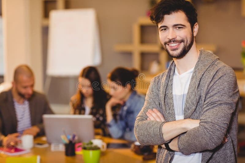 Portrait of Male Graphic Designer Smiling Stock Image - Image of skill ...