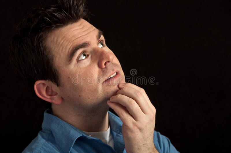 Man Looking Camera with Doubt. Stock Photo - Image of camera, portrait ...