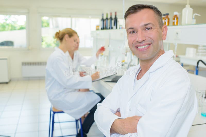 Portrait Male Laboratory Technician Stock Photo - Image of viticulture ...