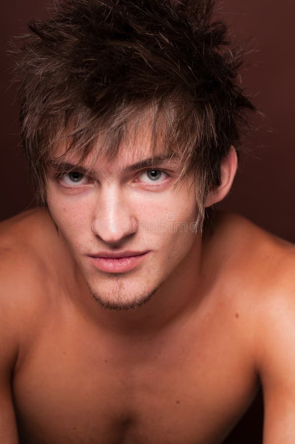 Portrait of male model stock image. Image of hair, expressive - 16626621