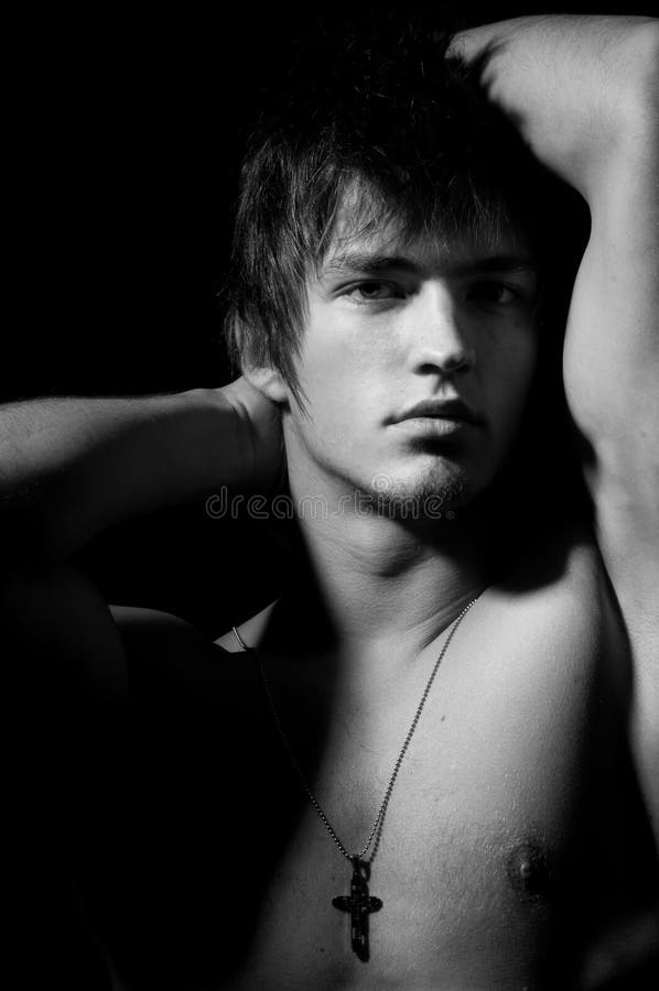 Portrait of male model stock image. Image of muscular - 16626729