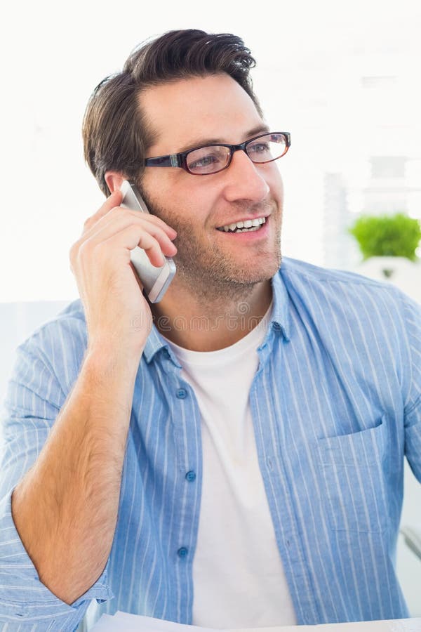 Portrait of a Male Photo Editor Using Phone Stock Photo - Image of ...