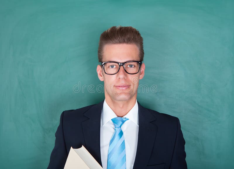 Portrait of Male Professor stock image. Image of glasses - 35308069
