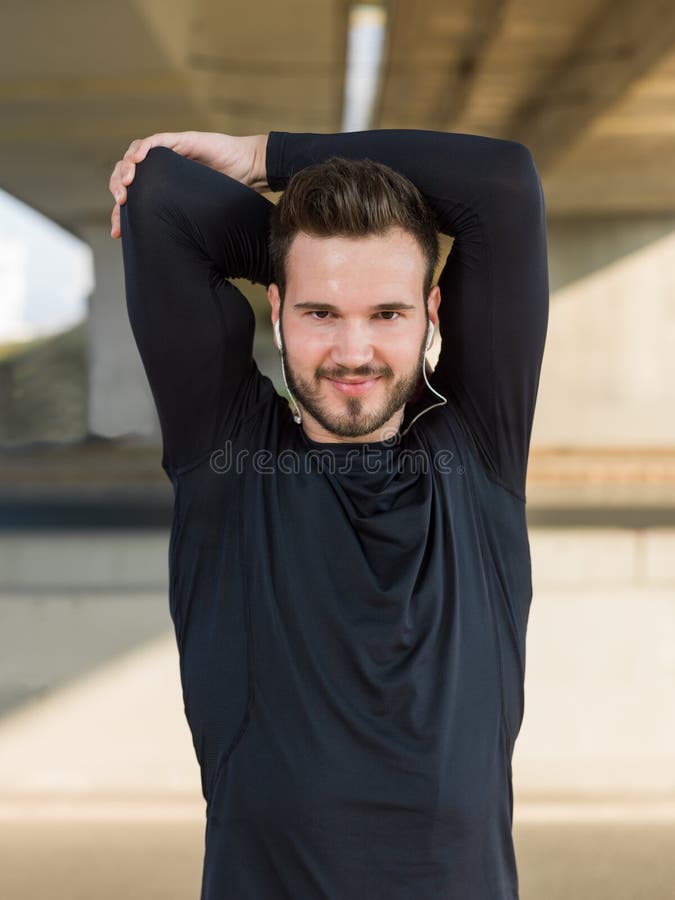 Portrait of Male Runner after Jogging Stock Photo - Image of adventure ...