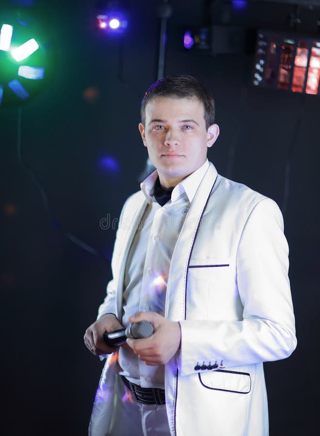 Portrait of a Male Singer on the Night of the Show Stock Photo - Image ...