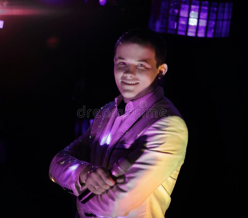Portrait of a Male Singer on the Night of the Show Stock Photo - Image ...
