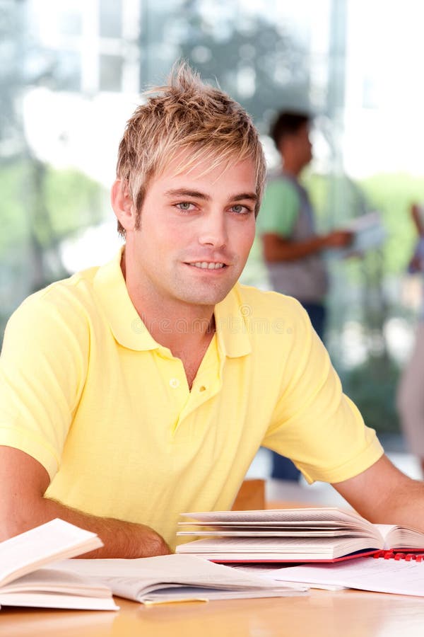 Portrait of male student stock photo. Image of casual - 9390290