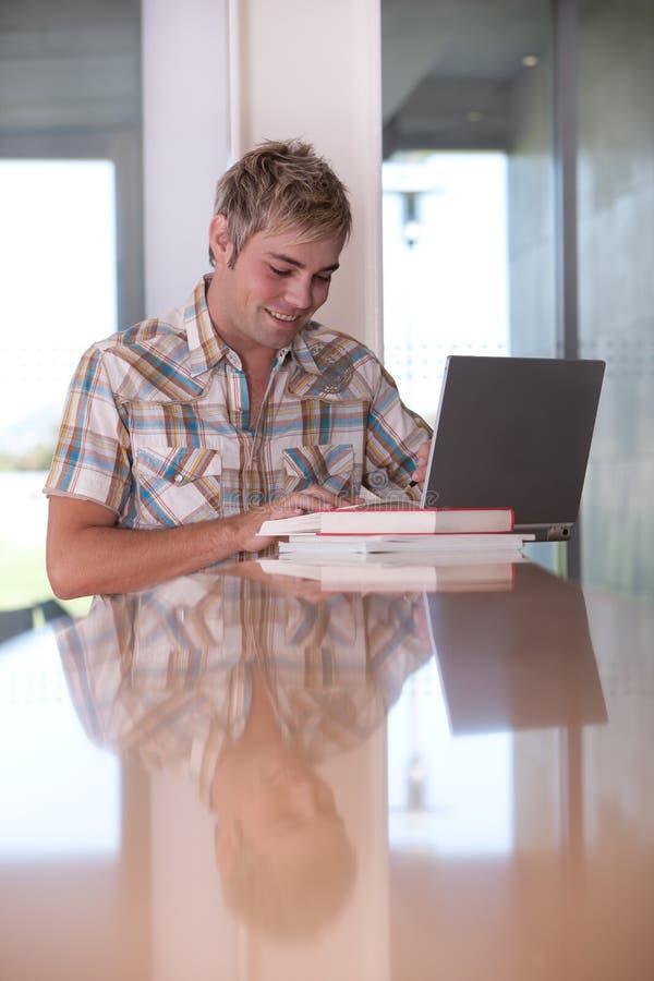 Portrait of Male Student stock photo. Image of campus - 9390548