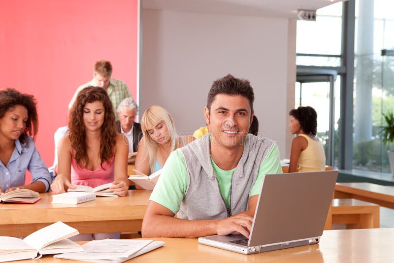 Busy students in class stock image. Image of learn, exam - 21284241