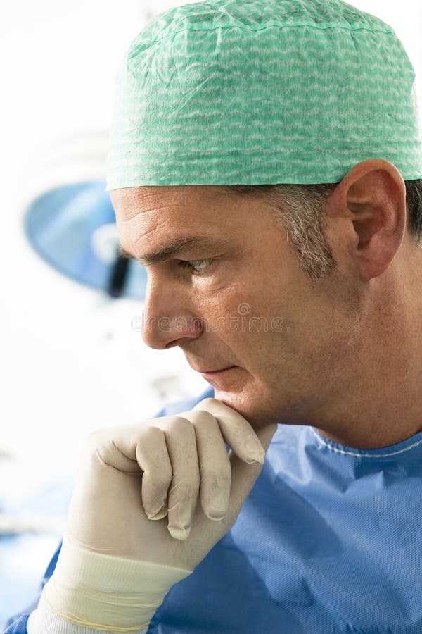Portrait of a Male Surgeon stock image. Image of bonnet - 18268795