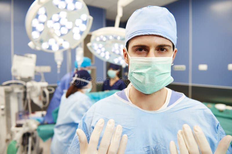 Portrait of Male Surgeon at Operating Room Stock Image - Image of ...