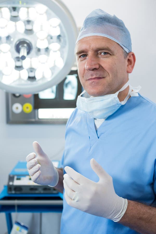 Portrait of male surgeon stock photo. Image of hospital - 81404048