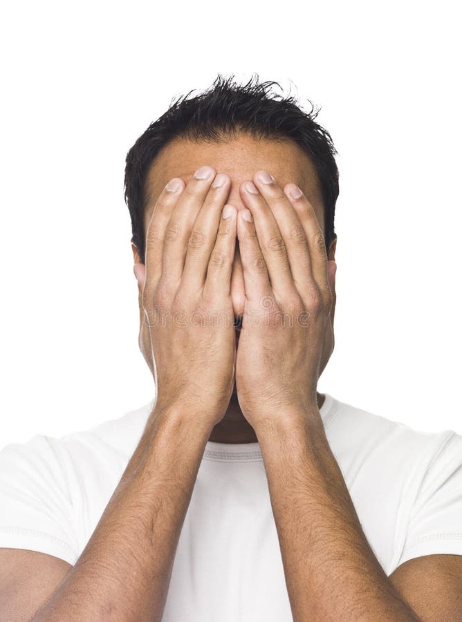 Timid and shy man stock image. Image of adult, facial - 5190943