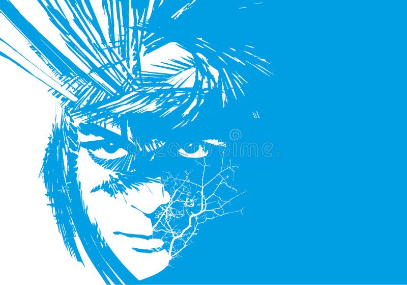 Portrait man abstract stock vector. Illustration of decorative - 69038040