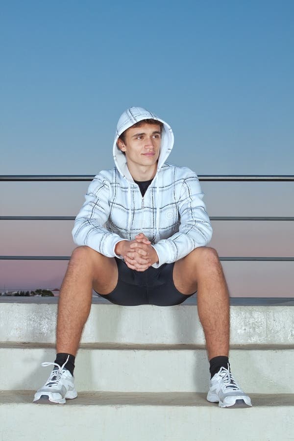 Portrait of a Man athlete. stock image. Image of happy - 25617973