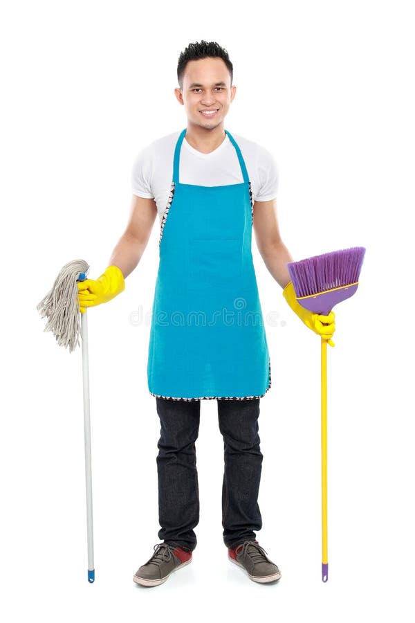 Male cleaning service stock image. Image of housework - 30014077