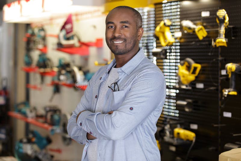 Portrait Man in Electronics Workshop Stock Photo - Image of industrial ...