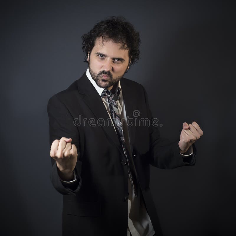 Portrait of Man, Expression of Victory Stock Photo - Image of posing ...