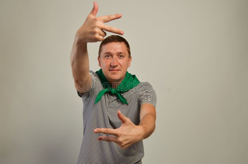 Portrait of a Man with Expressive Face Stock Photo - Image of ...