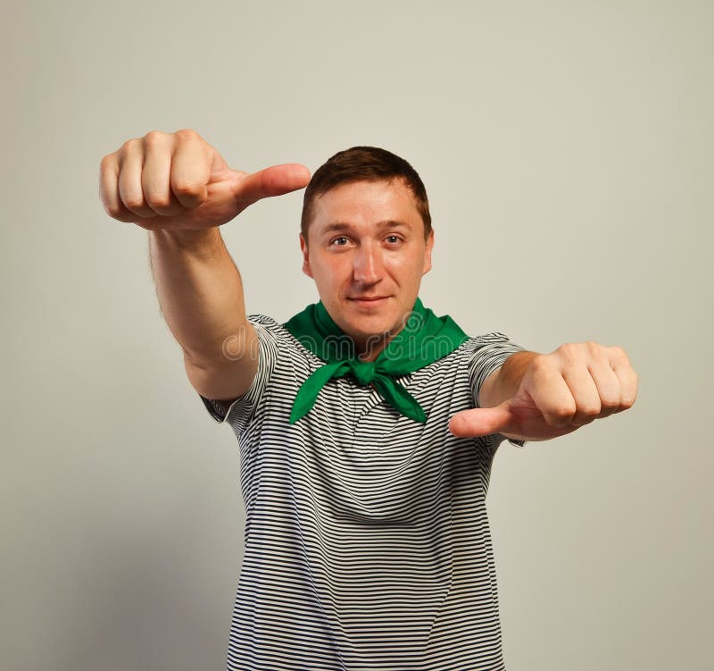 Portrait of a Man with Expressive Face Stock Photo - Image of look ...