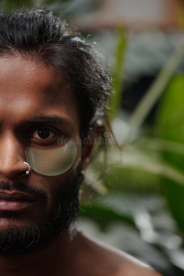Vertical Portrait of Man Wearing Eye Patch Stock Photo - Image of male ...